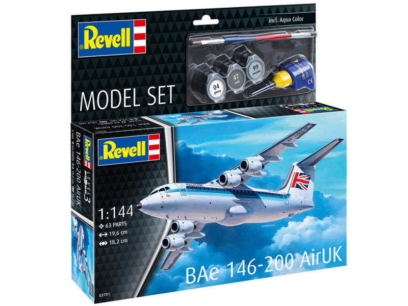 Revell Model Set BAe 146-200 AirUK | Trgovina Eigrače.com
