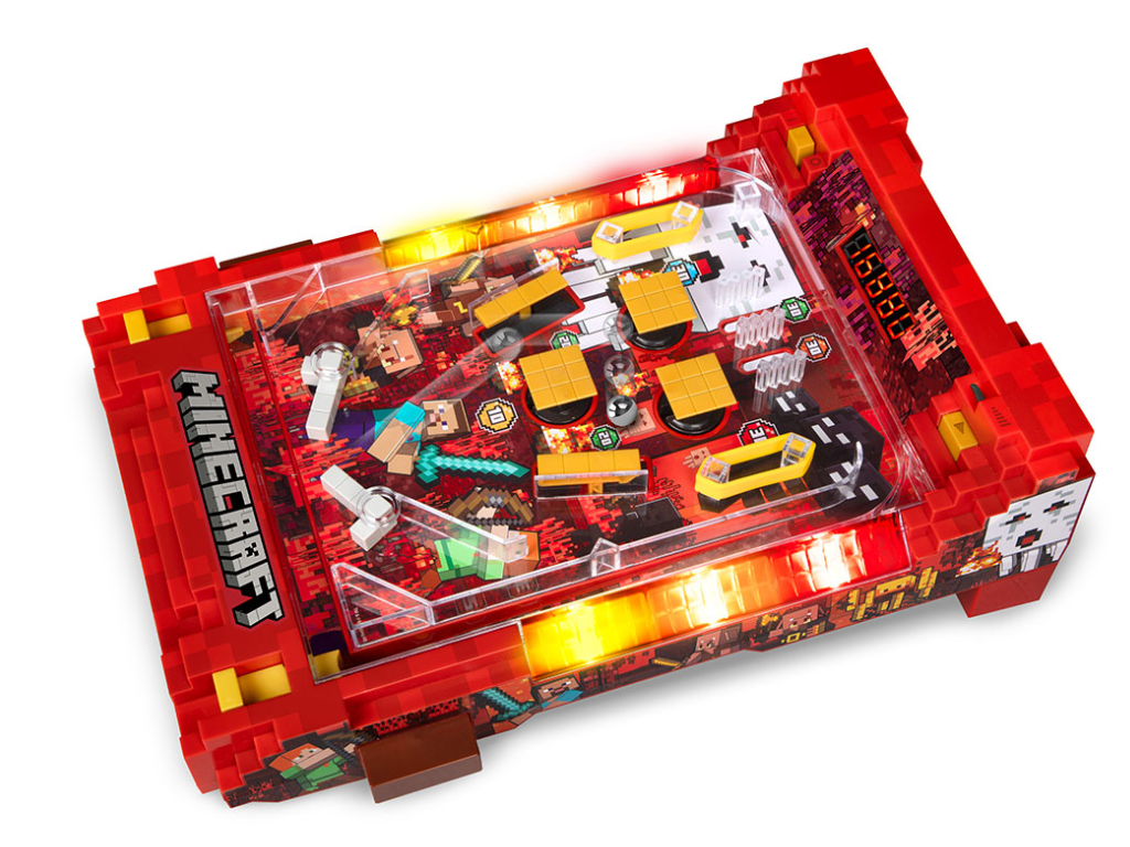 Elektronischer Flipperautomat der Minecraft-Serie – rot | Eigrače.com-Shop